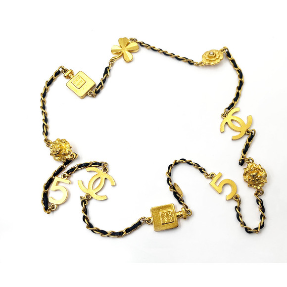 CHANEL | Jewelry | Chanel Rare Vintage Gold Plated Cc Motif Perfume ...